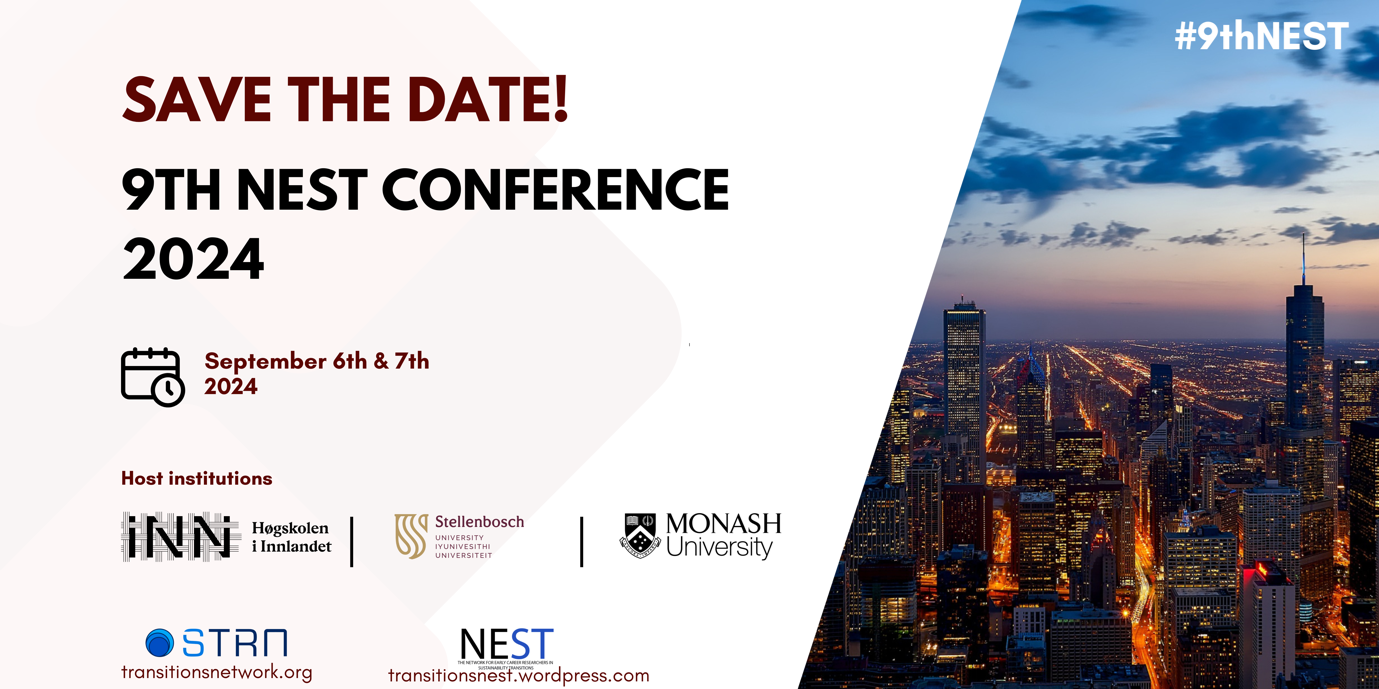 9th NEST Conference 2024 - Save the Date | Sustainability Transitions ...